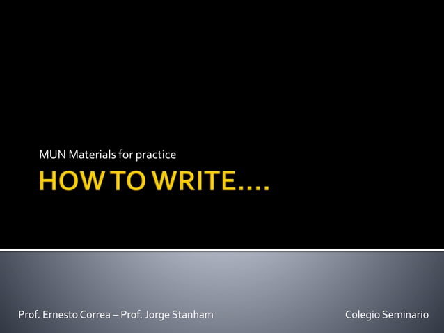 Mun writing materials | PPT