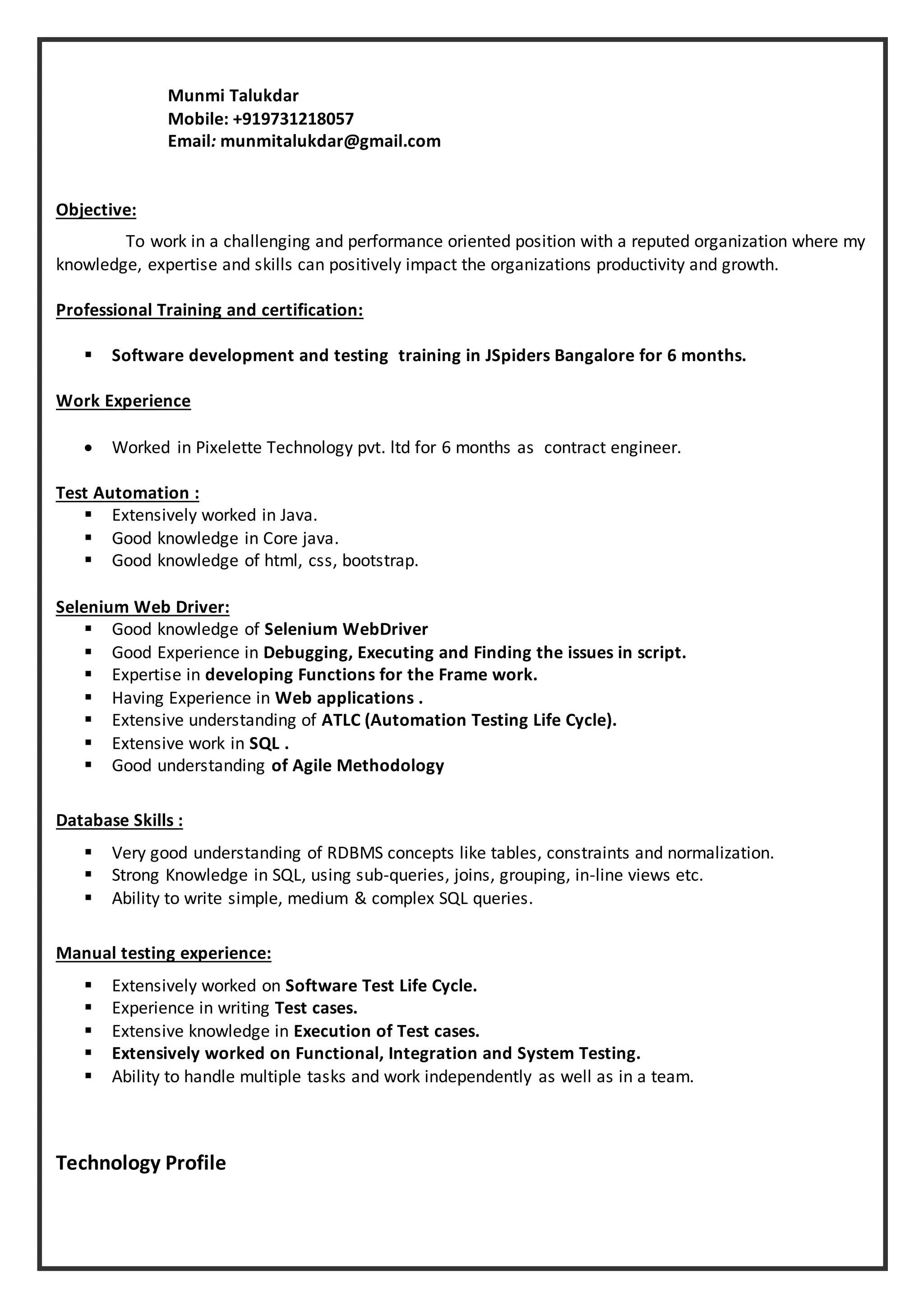 Munmi 6months experience _cv | DOCX