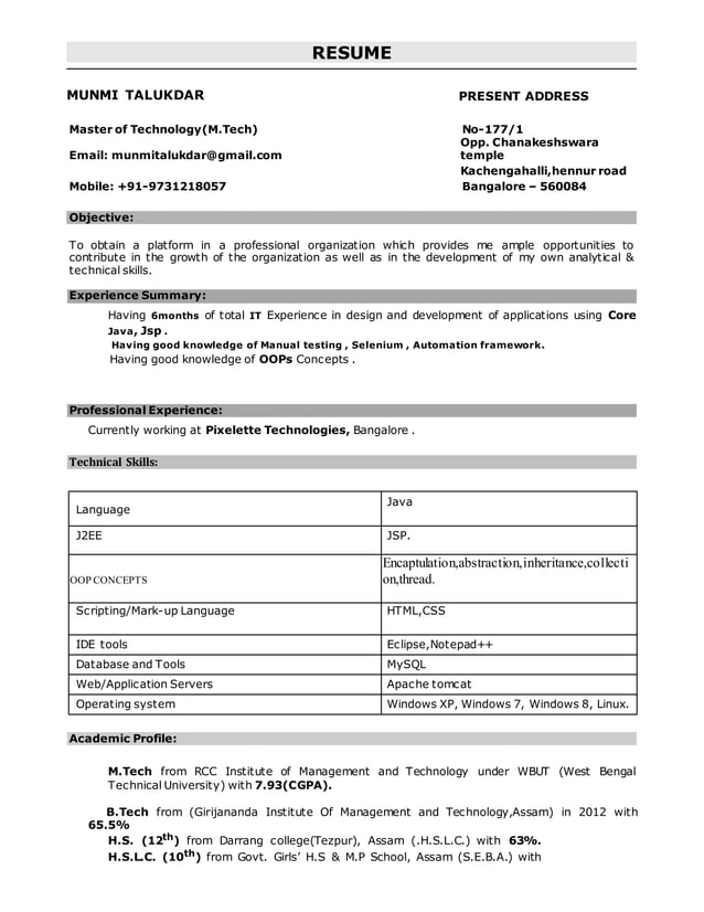 Munmi testing cv | PDF