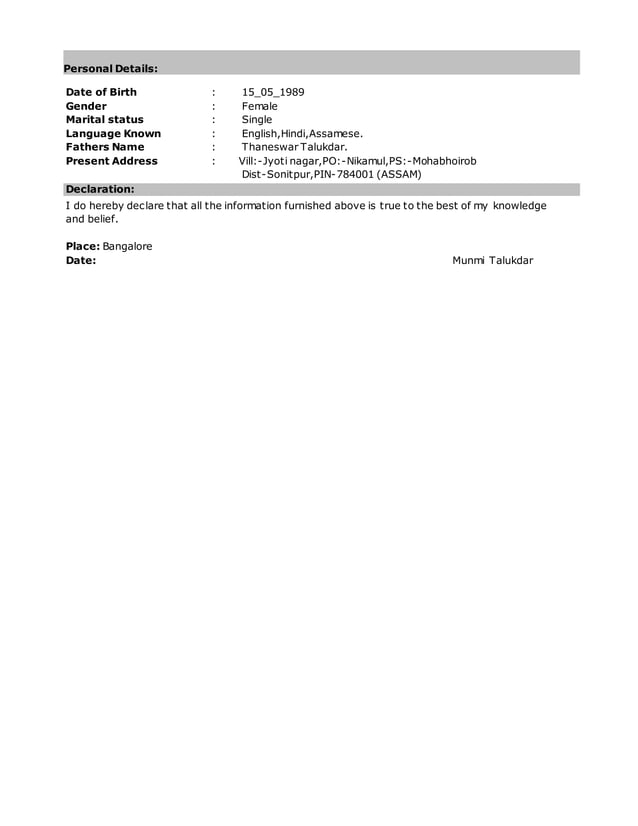 Munmi testing cv | PDF