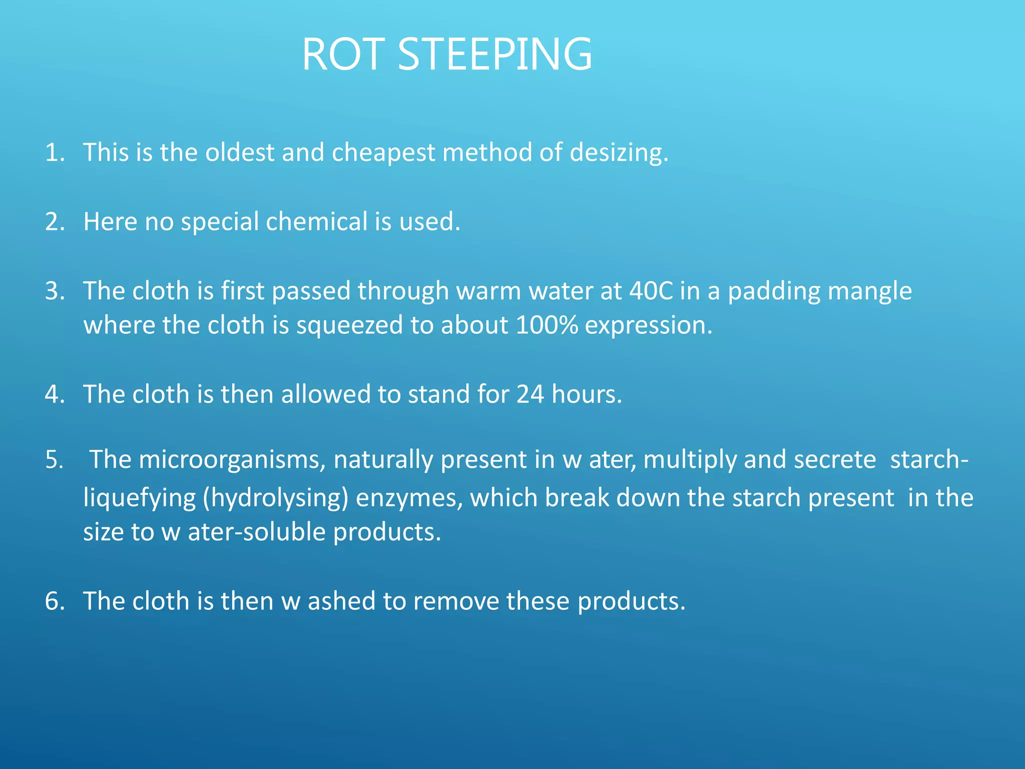 Presentation on Textile Desizing | PPTX