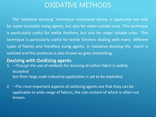 Presentation on Textile Desizing | PPTX