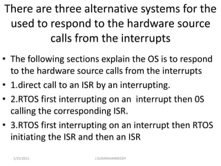 INTERRUPT ROUTINES IN RTOS EN VIRONMENT HANDELING OF INTERRUPT SOURCE CALLS | PPTX