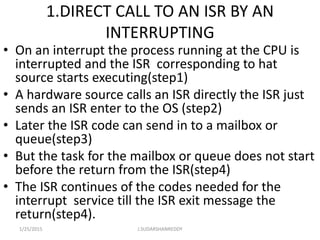 INTERRUPT ROUTINES IN RTOS EN VIRONMENT HANDELING OF INTERRUPT SOURCE CALLS | PPTX