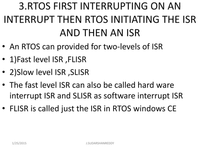INTERRUPT ROUTINES IN RTOS EN VIRONMENT HANDELING OF INTERRUPT SOURCE CALLS | PPTX | Operating ...