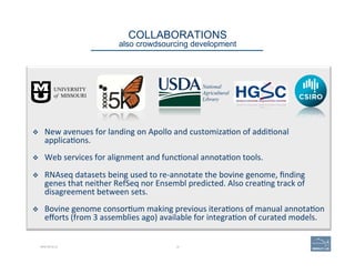 Apollo and i5K: Collaborative Curation and Interactive Analysis of ...