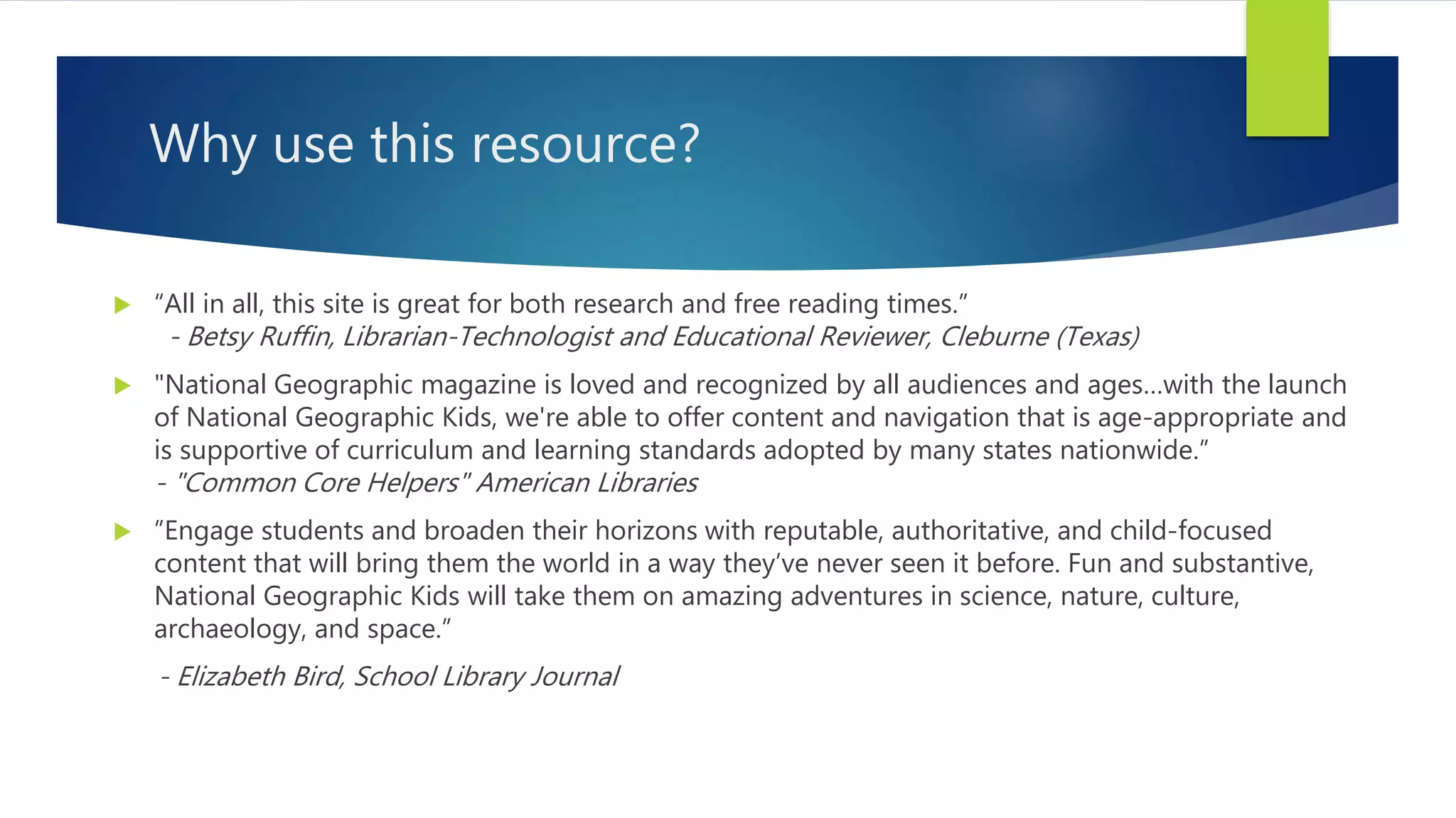 Munson Instructional Presentation - Nat Geo Kids | PPTX | Internet | Computing