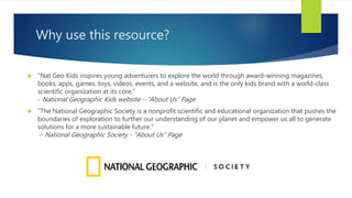 Munson Instructional Presentation - Nat Geo Kids | PPTX | Internet | Computing