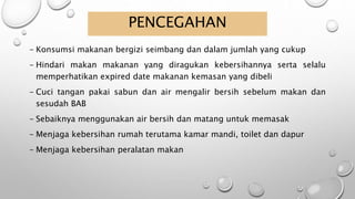 Muntaber, pengertian, gejala, pencegahan dan pengobatannya | PPTX