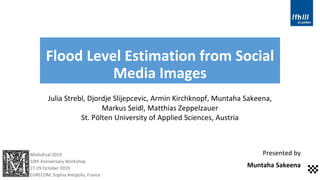 Flood Level Estimation from Social Media Images | PPT