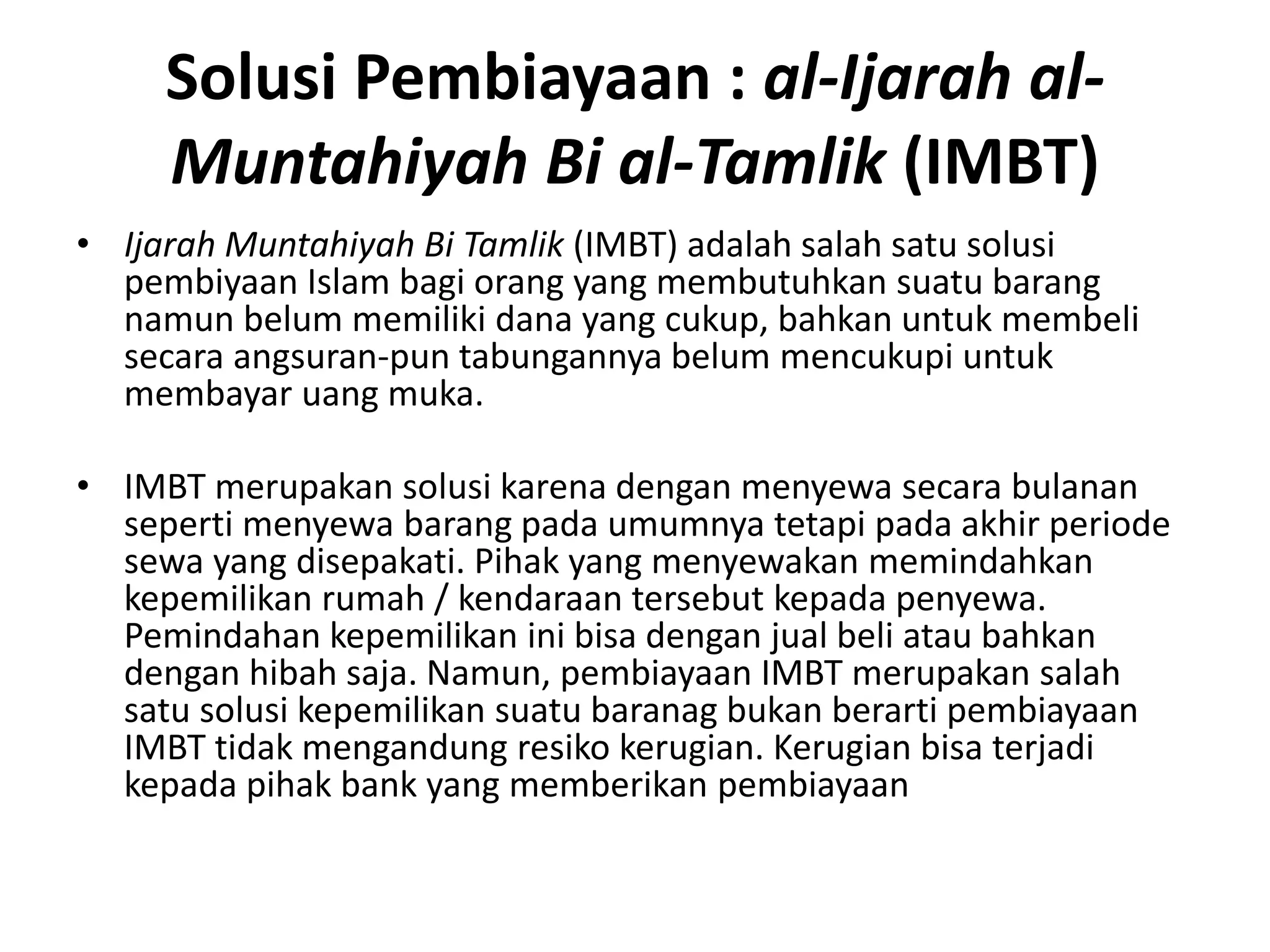Muntahiyyah bittamlik | PPTX