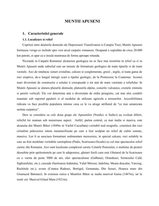 Muntii apuseni | DOCX