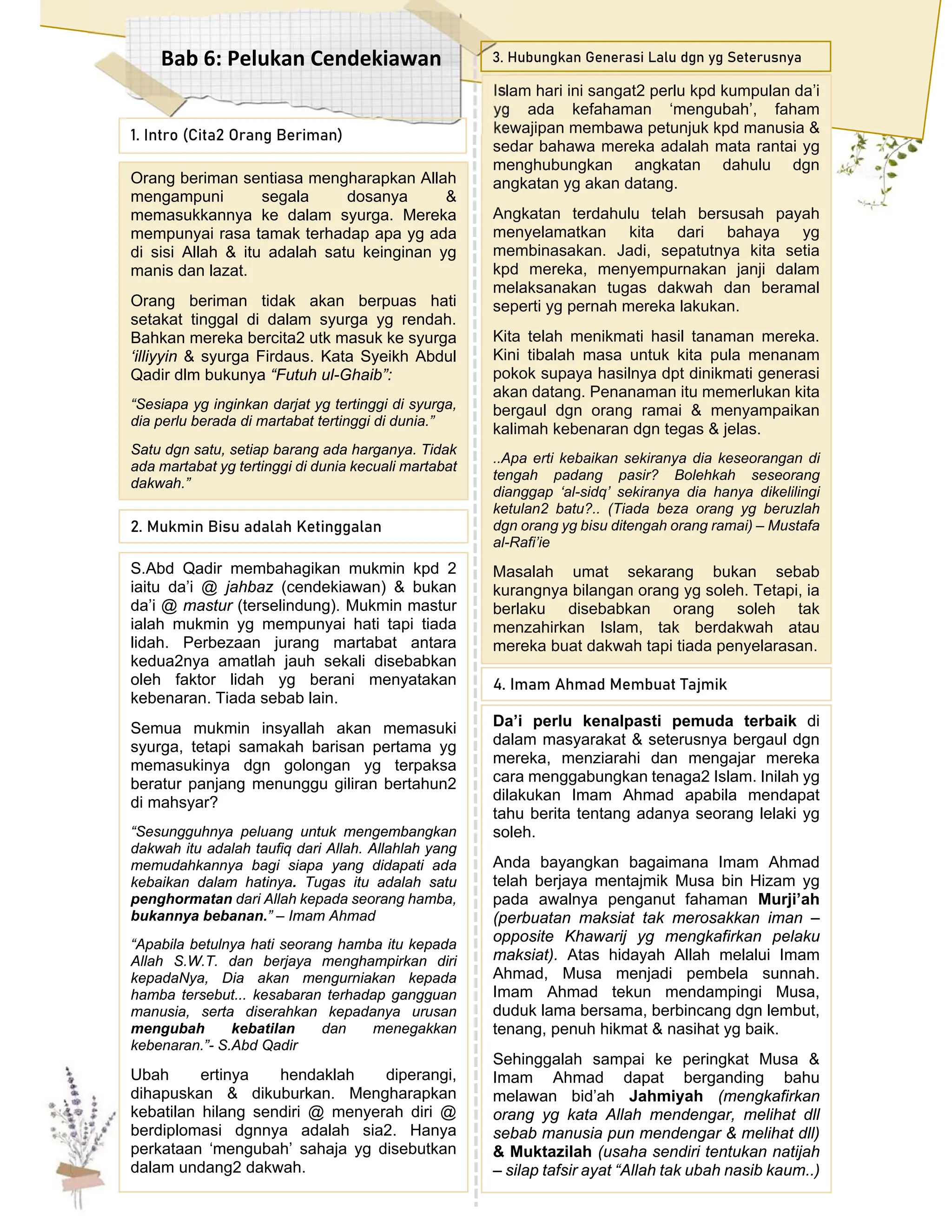 Ringkasan Muntolak Bab 6 - Pelukan Cedekiawan | PDF