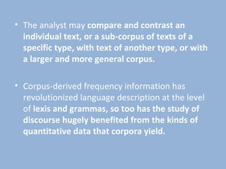What can a corpus tell us about discourse | PPT