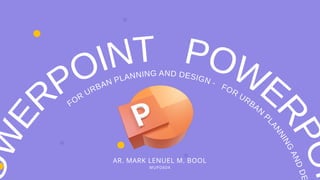MUPD-604 Report Powerpoint Masteral in Urban Planning and Design | PPTX
