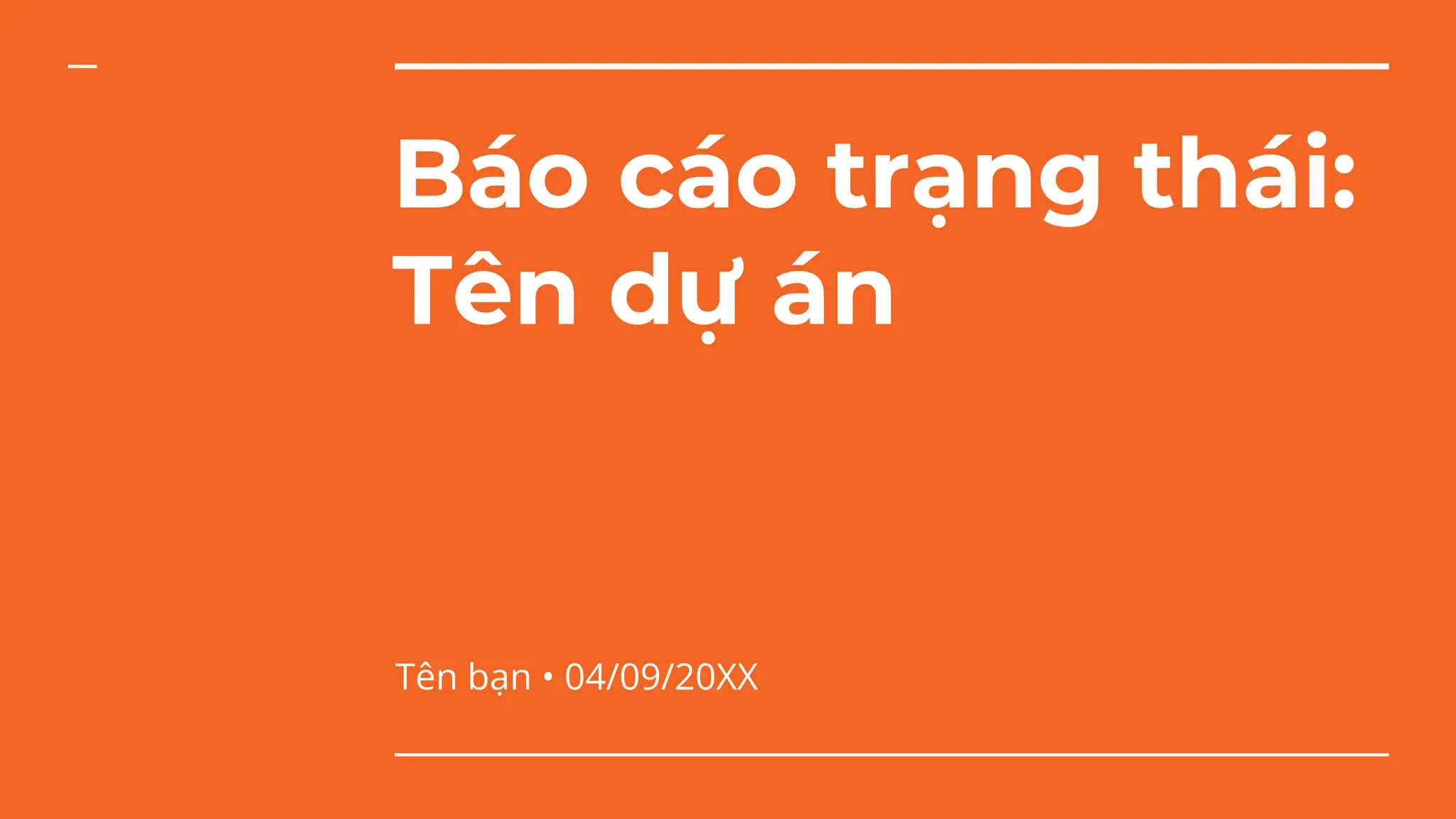 Biểu mẫu powerpoint dùng Báo cáo trạng thái | PPT