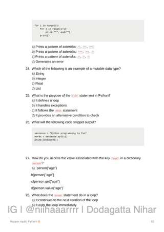 Python notes in 30days.pdf contains topic | PDF