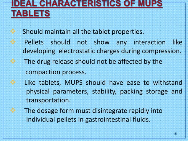 (Mups) novel pellets for oral dosage forms | PPTX | Digestive Disorders ...