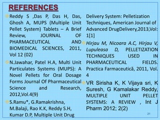 (Mups) novel pellets for oral dosage forms | PPTX