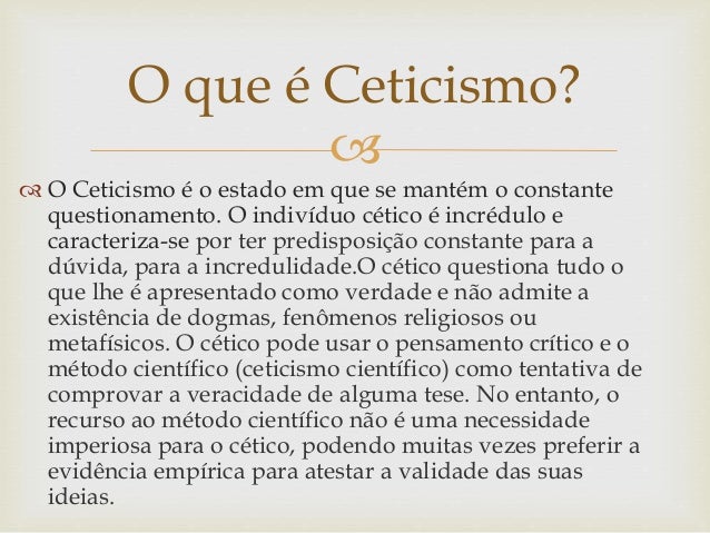 Ceticismo Filosófico