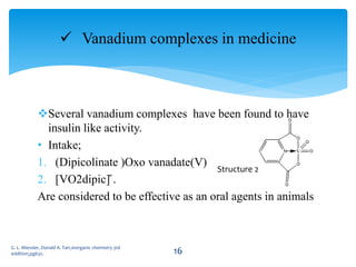 inorganic compounds in treatment of diseases | PPTX