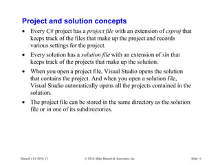 C# Tutorial MSM_Murach chapter-01-slides | PPT