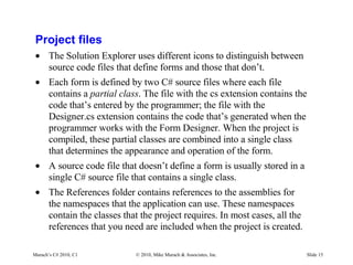 C# Tutorial MSM_Murach chapter-01-slides | PPT