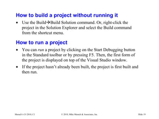 C# Tutorial MSM_Murach chapter-01-slides | PPT