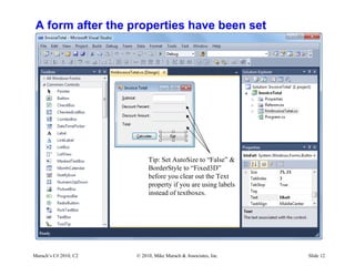 C# Tutorial MSM_Murach chapter-02-slides | PPT
