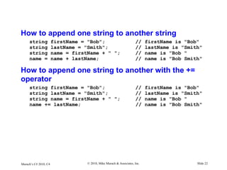 C# Tutorial MSM_Murach chapter-04-slides | PPT