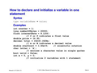 C# Tutorial MSM_Murach chapter-04-slides | PPT