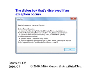 C# Tutorial MSM_Murach chapter-07-slides | PPT