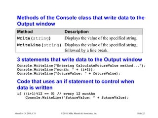 C# Tutorial MSM_Murach chapter-11-slides | PPT