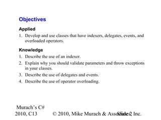 C# Tutorial MSM_Murach chapter-13-slides | PPT
