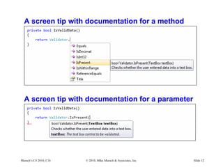 C# Tutorial MSM_Murach chapter-16-slides | PPT