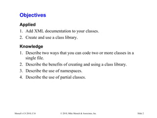 C# Tutorial MSM_Murach chapter-16-slides | PPT