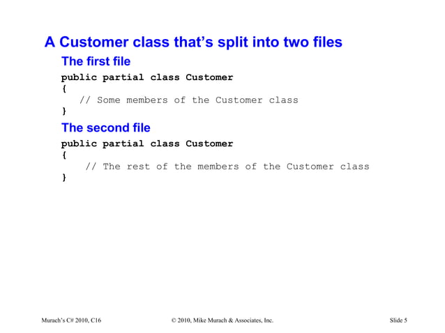 C# Tutorial MSM_Murach chapter-16-slides | PPT