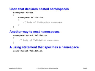 C# Tutorial MSM_Murach chapter-16-slides | PPT