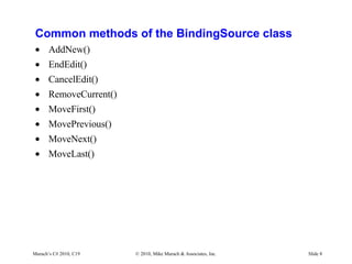 C# Tutorial MSM_Murach chapter-19-slides | PPT