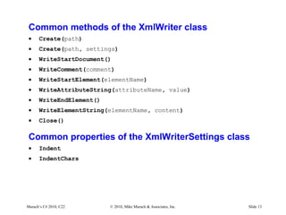 C# Tutorial MSM_Murach chapter-22-slides | PPT