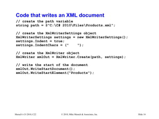 C# Tutorial MSM_Murach chapter-22-slides | PPT