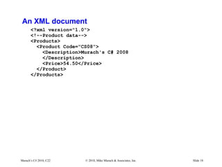 C# Tutorial MSM_Murach chapter-22-slides | PPT