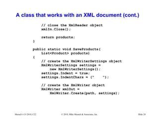 C# Tutorial MSM_Murach chapter-22-slides | PPT