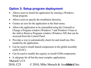 C# Tutorial MSM_Murach chapter-25-slides | PPT