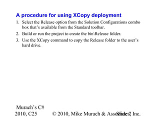 C# Tutorial MSM_Murach chapter-25-slides | PPT