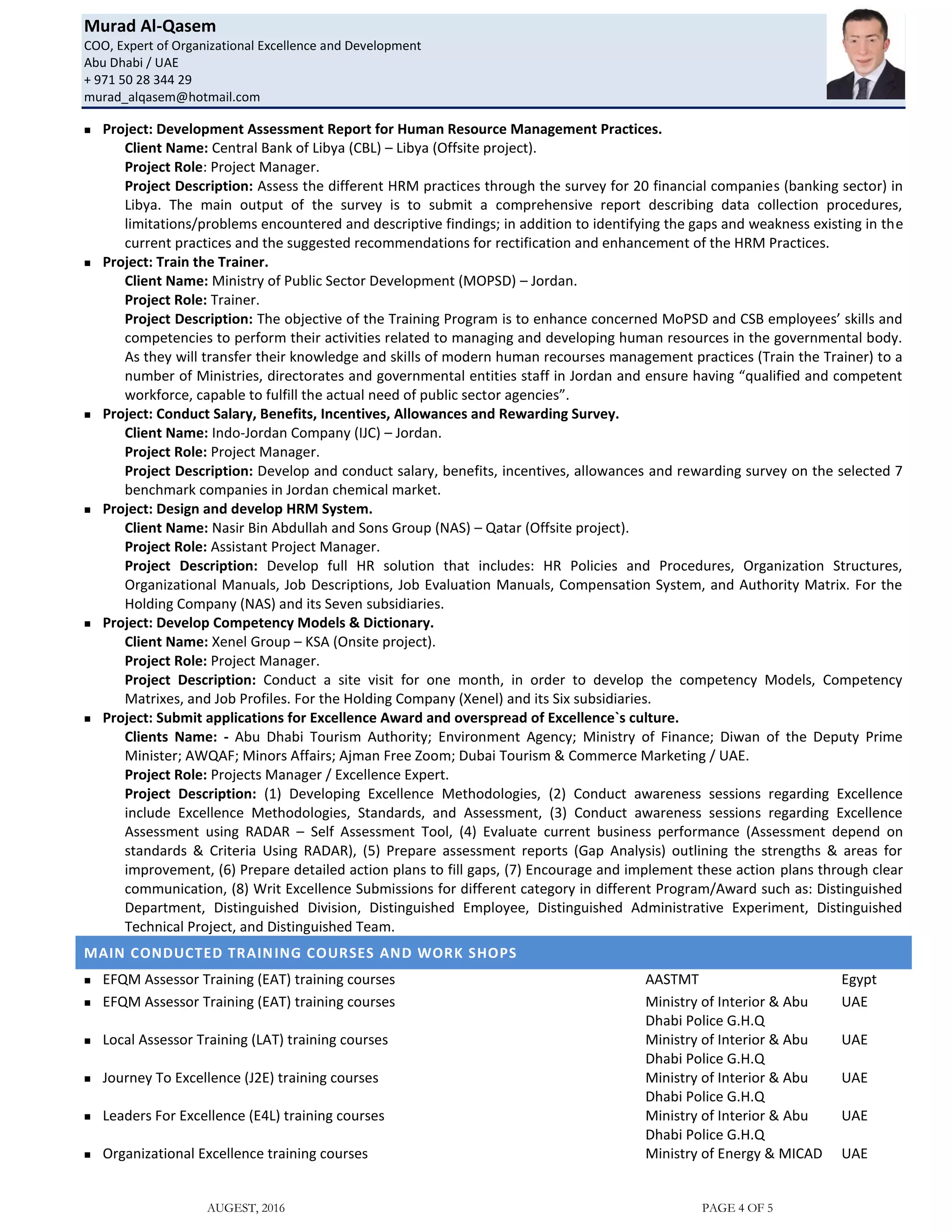 Murad al qasem-resume 2016 | PDF