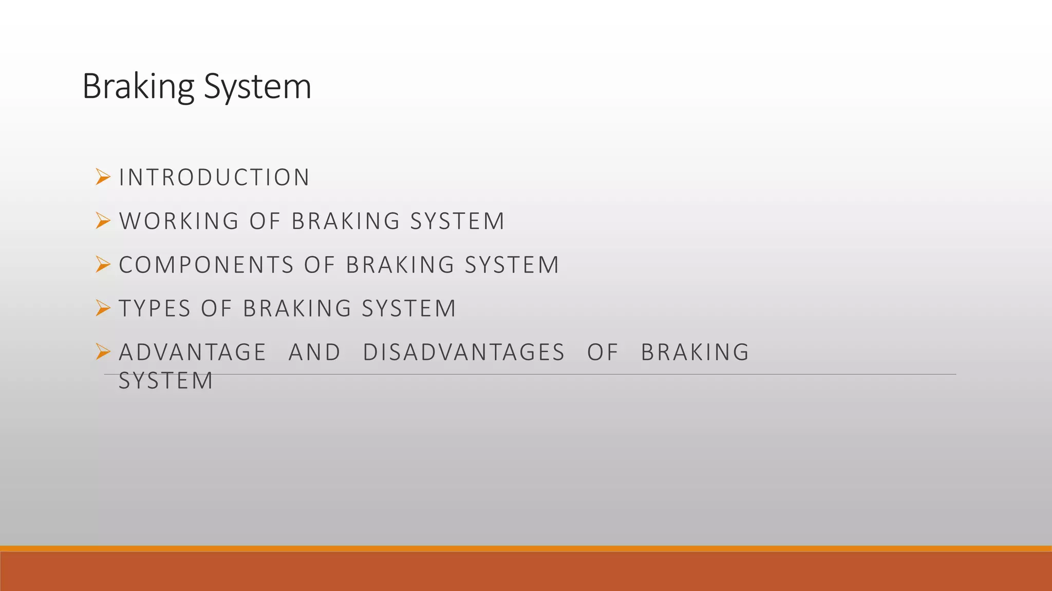 Braking System in Vehicles | PPTX