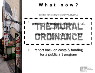 Mural Ordinance Workshop at City Hall, 01.10.12 | Law