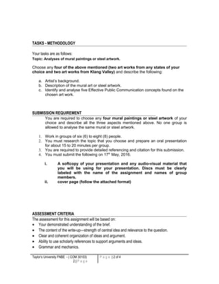 Mural art assignment | DOC