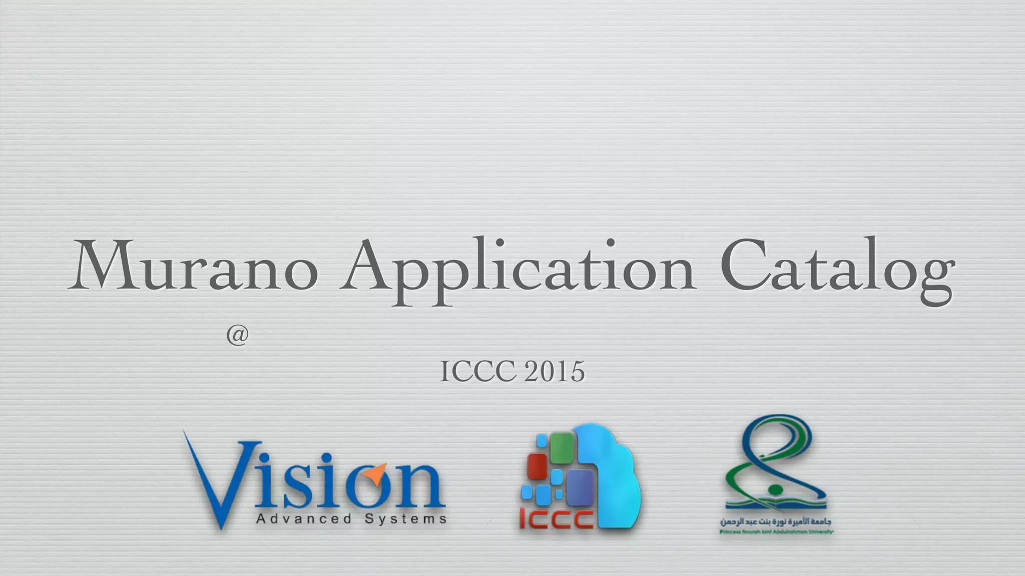 OpenStack Murano Application Catalog | PPT